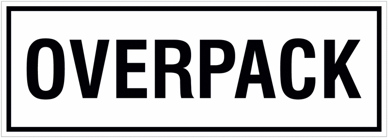 Umverpackung oder Overpack - Gefahrgüteraufkleber kaufen | SETON