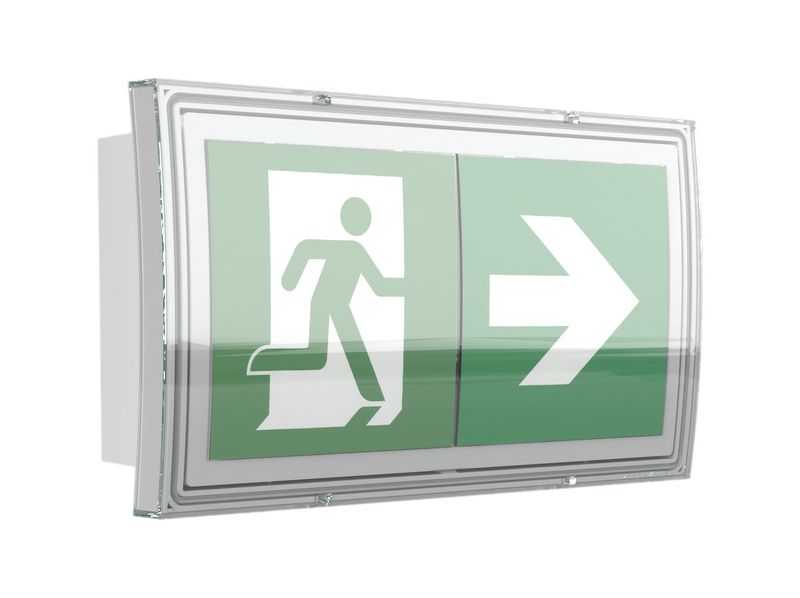 LED-Notleuchten rechteckig, Kunststoff | SETON