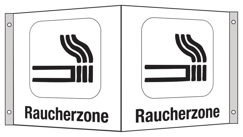 Raucherzone - Hinweisschilder Public, Symbole mit Text | SETON