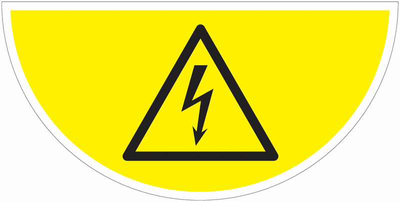 Warnzeichen – Bodenmarkierung für Sicherheit und Ordnung, Halbkreis ...