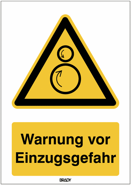 Warnschilder mit Text "Warnung vor gegen. Rollen" kaufen | SETON