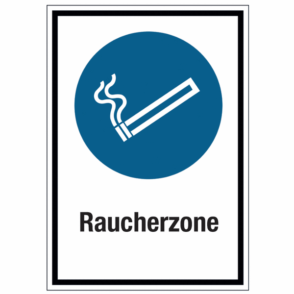 Kombi-Gebotszeichen "Raucherzone" kaufen | SETON
