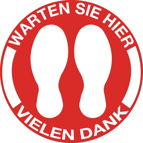 WARTEN SIE HIER VIELEN DANK - SetonWalk Bodenmarkierung, R10 nach DIN ...