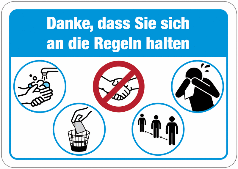 Schild Danke, dass Sie sich an die Regeln halten kaufen | SETON