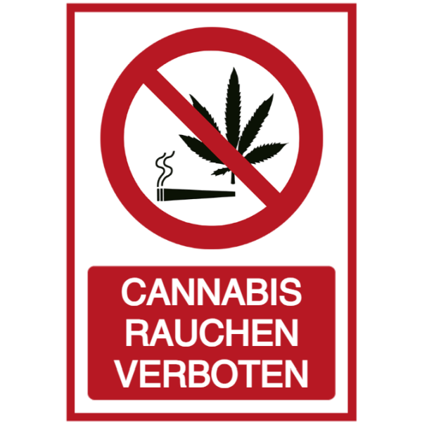 Jetzt Cannabis Schild kaufen & Menschen darauf hinweisen | SETON
