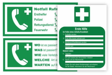 Notruf- und Notfallschilder jetzt online kaufen | SETON